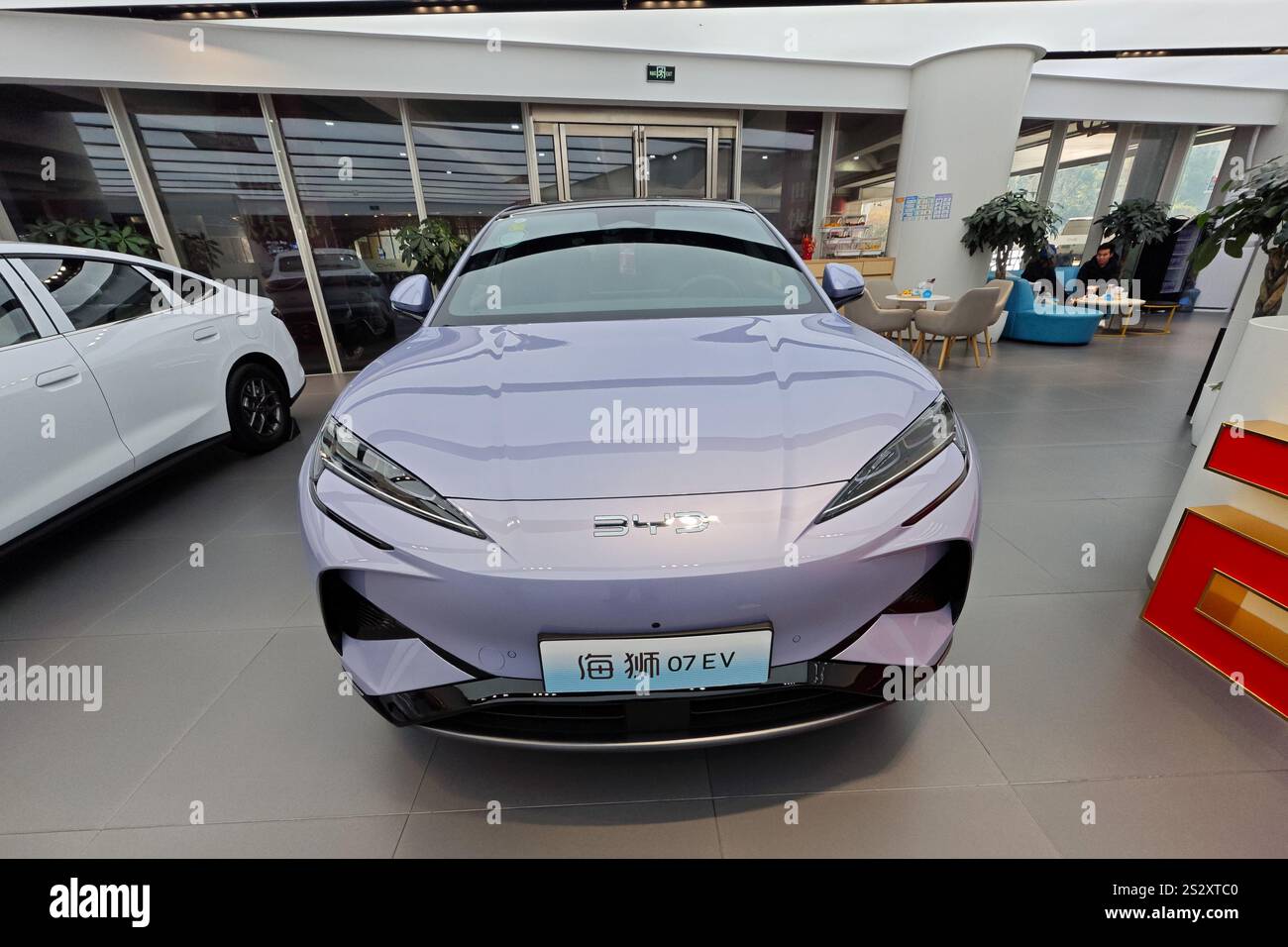 Shanghai, China. 08th Jan, 2025. SHANGHAI, CHINA - JANUARY 8, 2025 - A new energy vehicle is ...