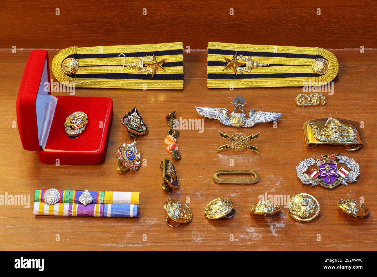 THAILAND, NOV 10 2024, Military badges and decorations of the Royal ...