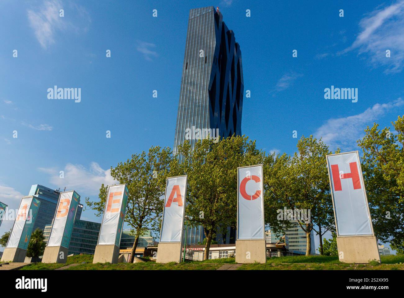 Vienna, Austria, Scenic View, Renovated Danube River Bank, Neighborhood ...