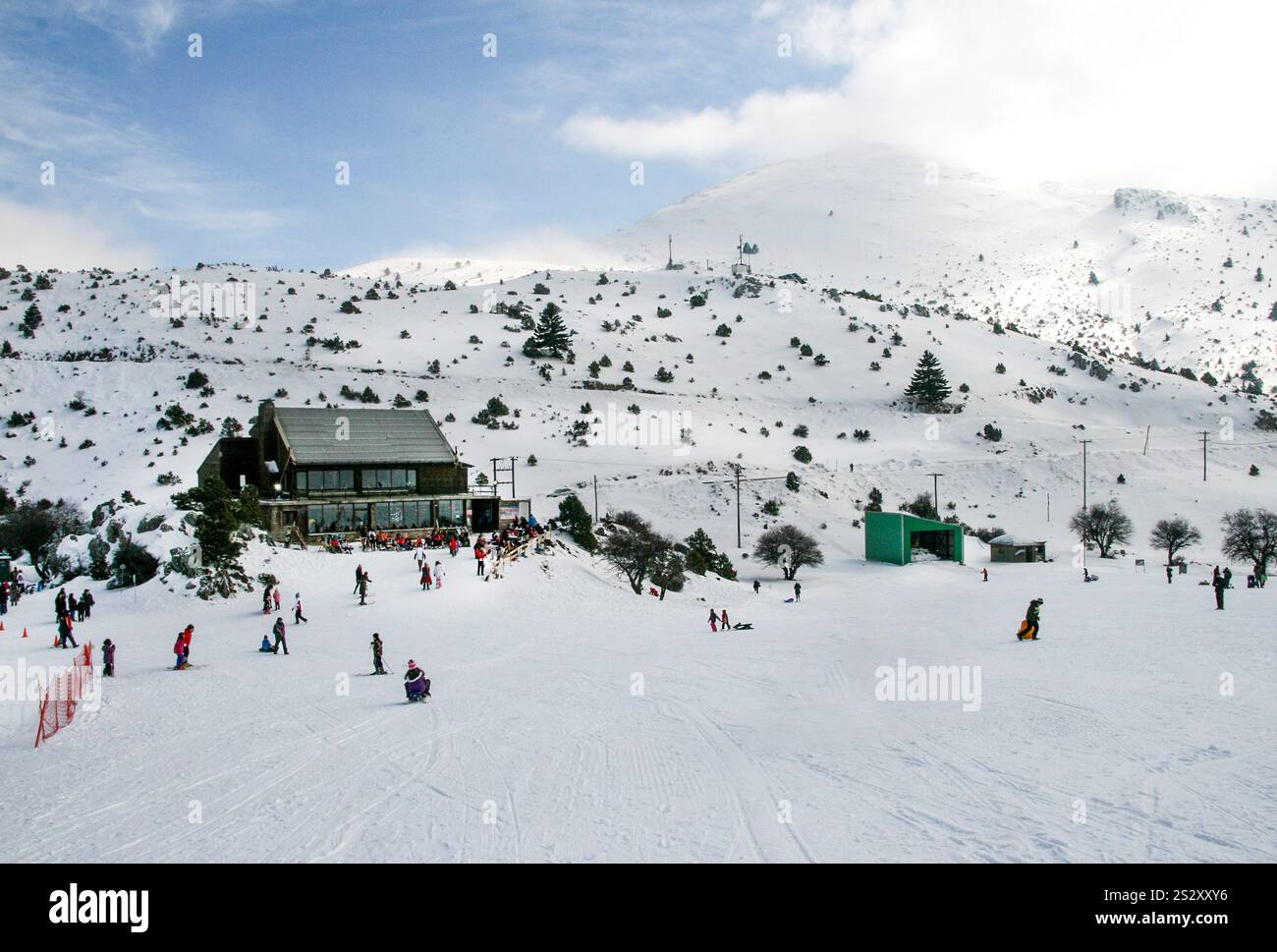 Ski center on Mainalo mountain in Arcadia, Peloponnese, Greece Stock ...