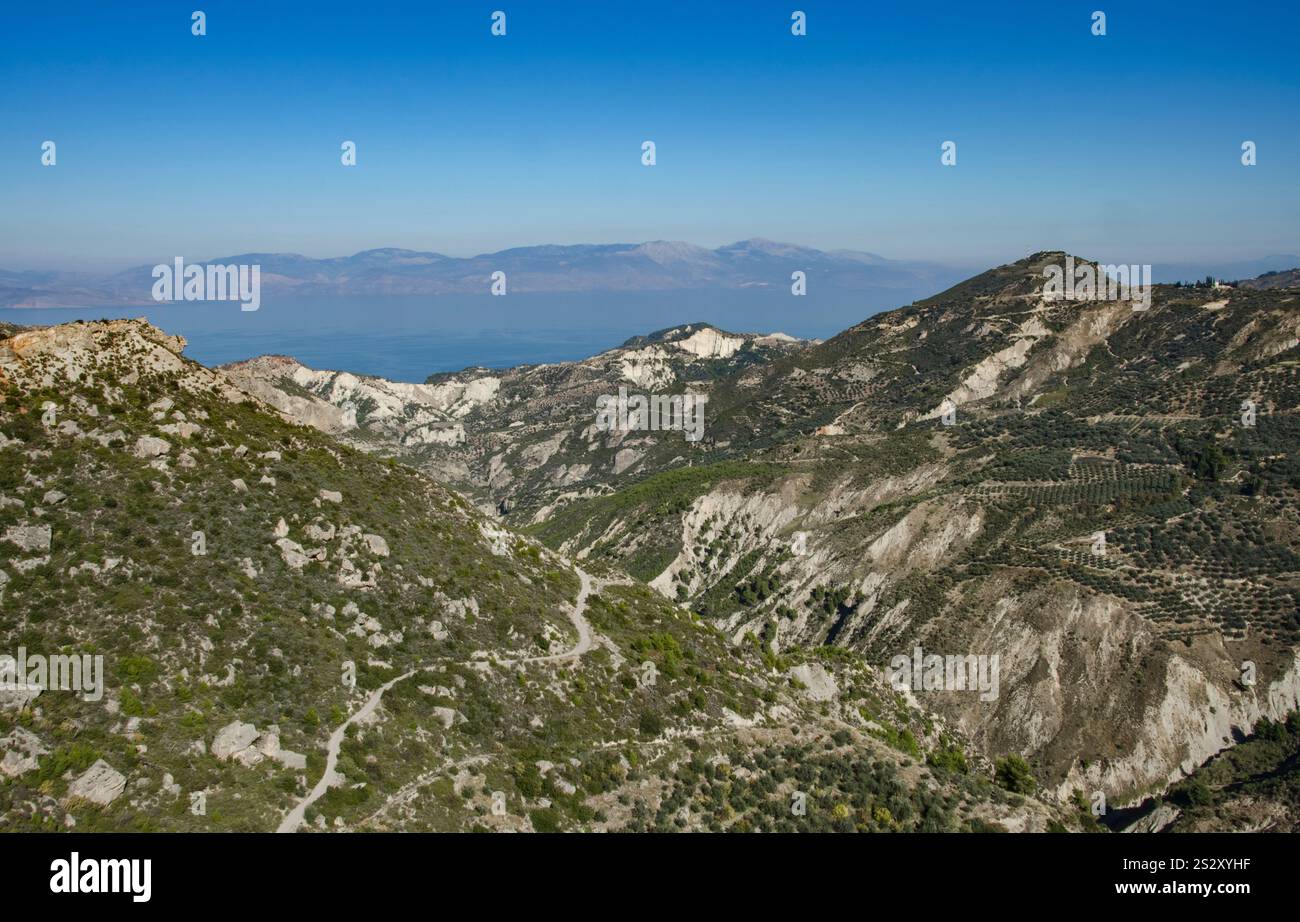 Mountains and sea. Mediterranean landscape Stock Photo - Alamy