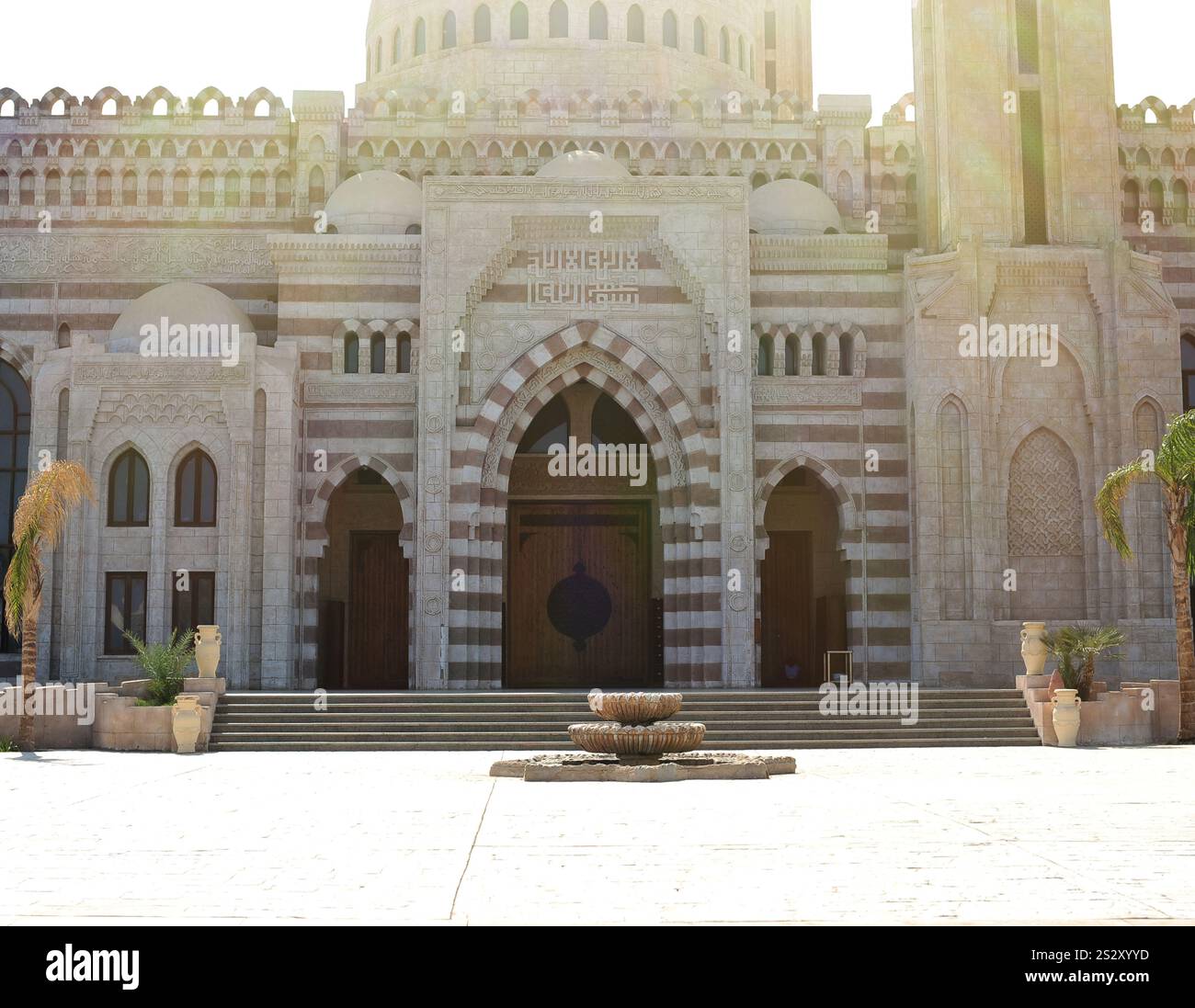 Stunning facade of an ornate Islamic mosque in Sharm El-Sheikh, Egypt ...