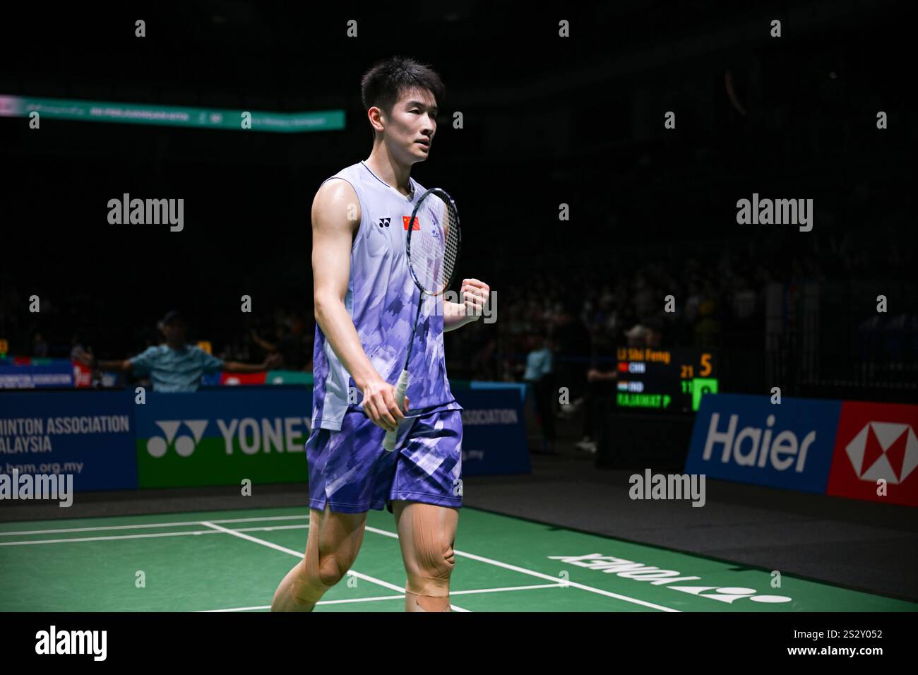Kuala Lumpur, Malaysia. 8th Jan, 2025. Li Shifeng of China reacts ...