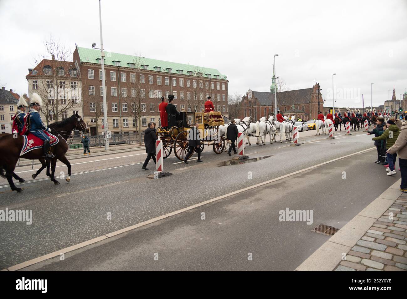King Frederik X of Denmark and Queen Mary of Denmark seen inside their ...