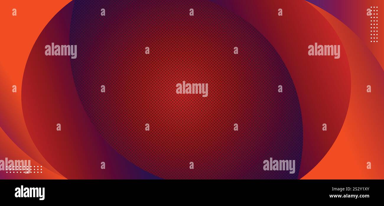 Abstract Red Gradient Circle Background With Halftone Texturevector