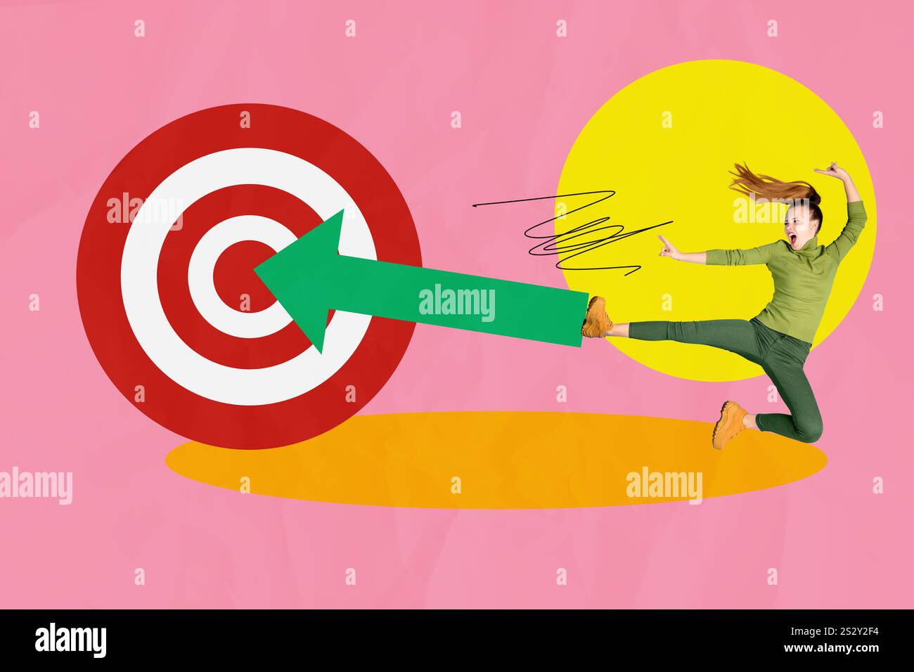 Sketch image trend artwork montage 3D photo collage of purpose progress ...