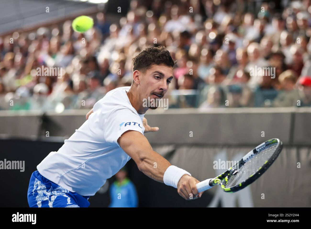 Adelaide, Australia. 08th Jan, 2025. Thanasi Kokkinakis of Australia in ...