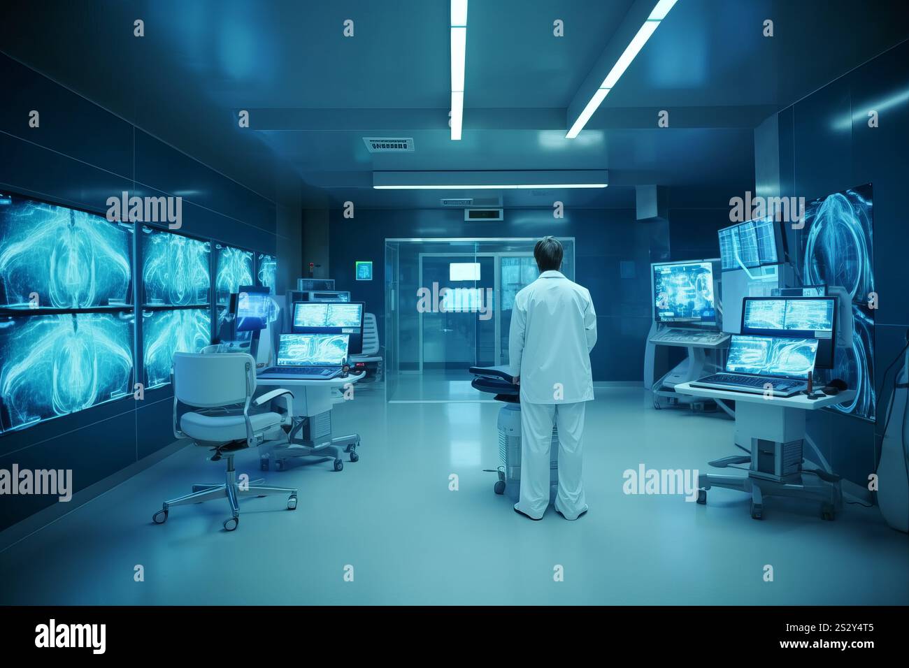 Doctor in lab hospital. Clinic group. Fictional person. Generate Ai ...