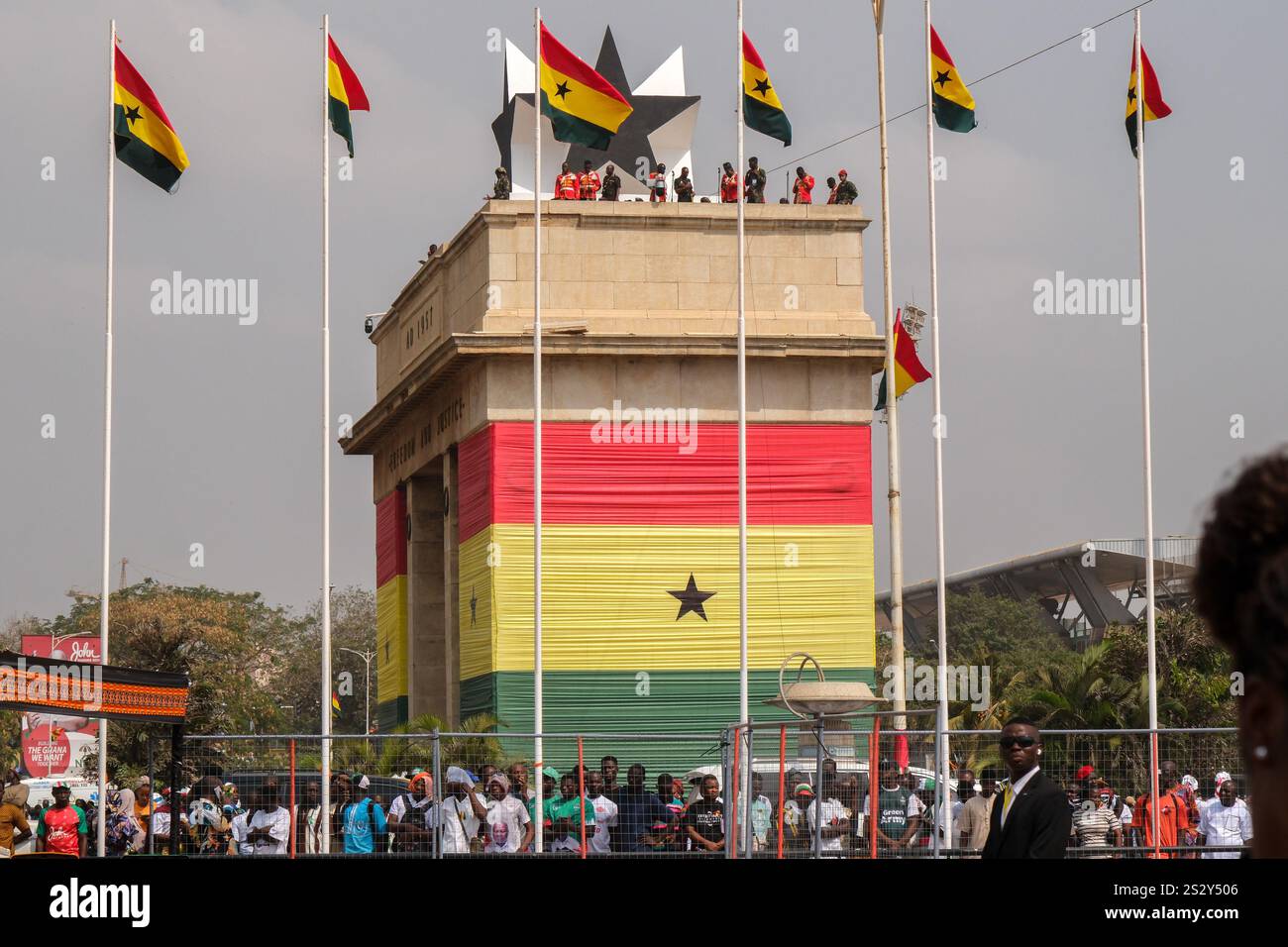 Accra, Greater Accra Region, Ghana. 7th Jan, 2025. People watche the ...