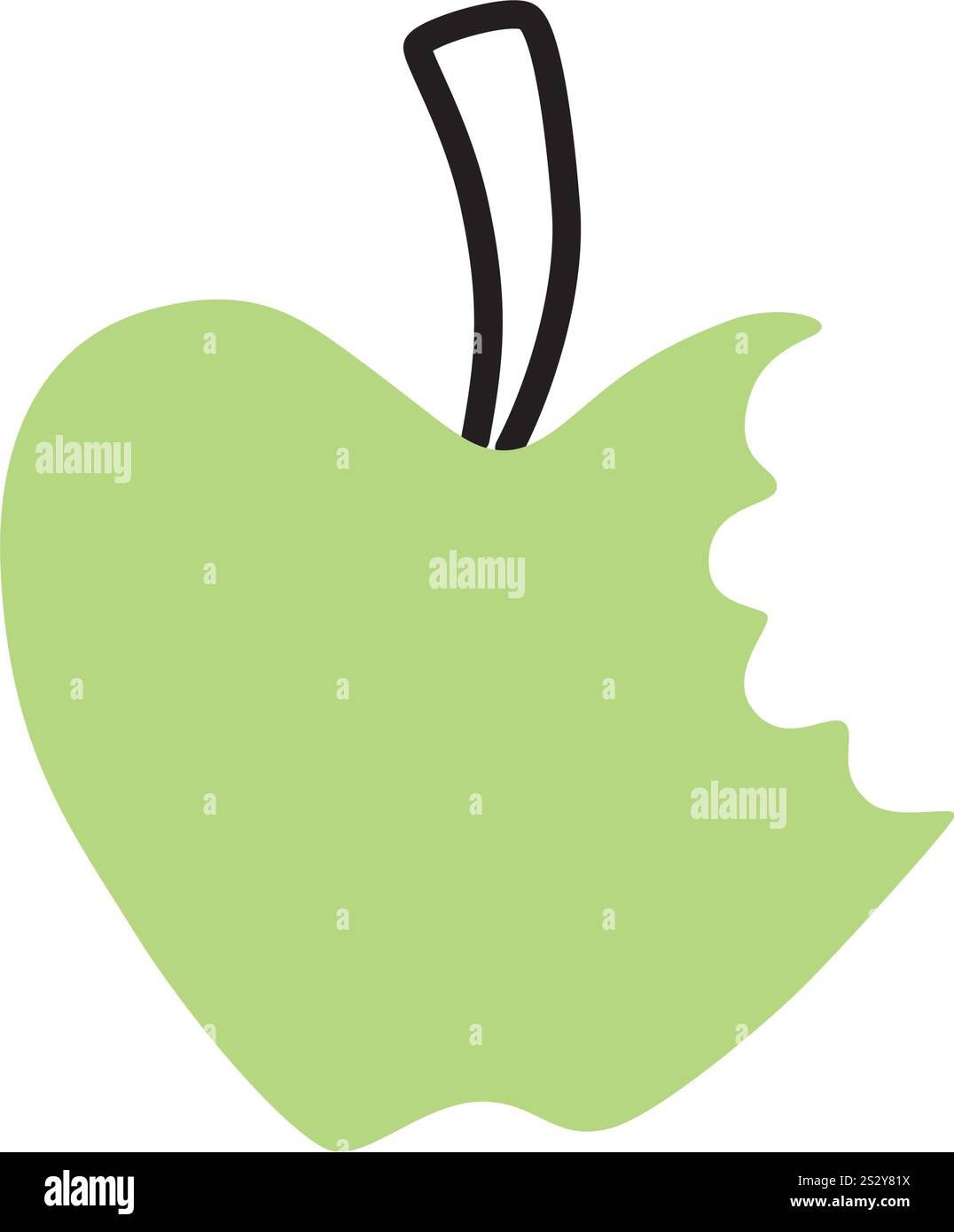 Apple doodle icon hand drawn in a modern minimalistic style Stock ...
