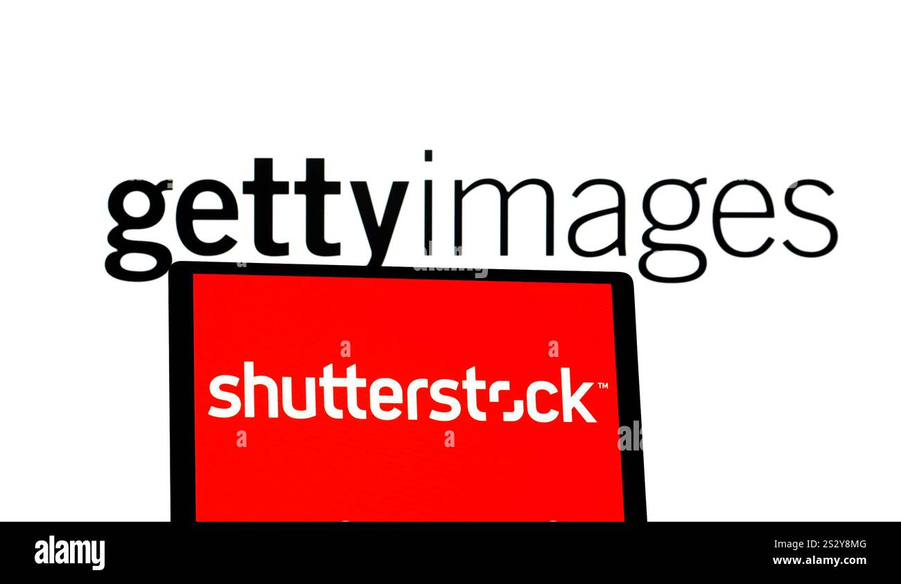 Germany. 07th Jan, 2025. In this photo illustration, the Shutterstock ...