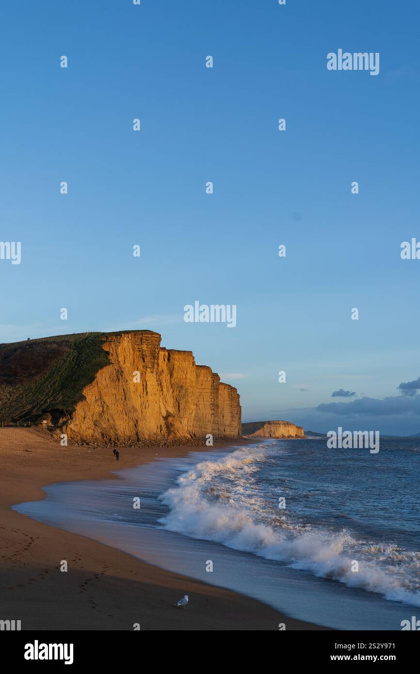 Beautiful Winter afternoon landscape image of West Bay in Dorset ...