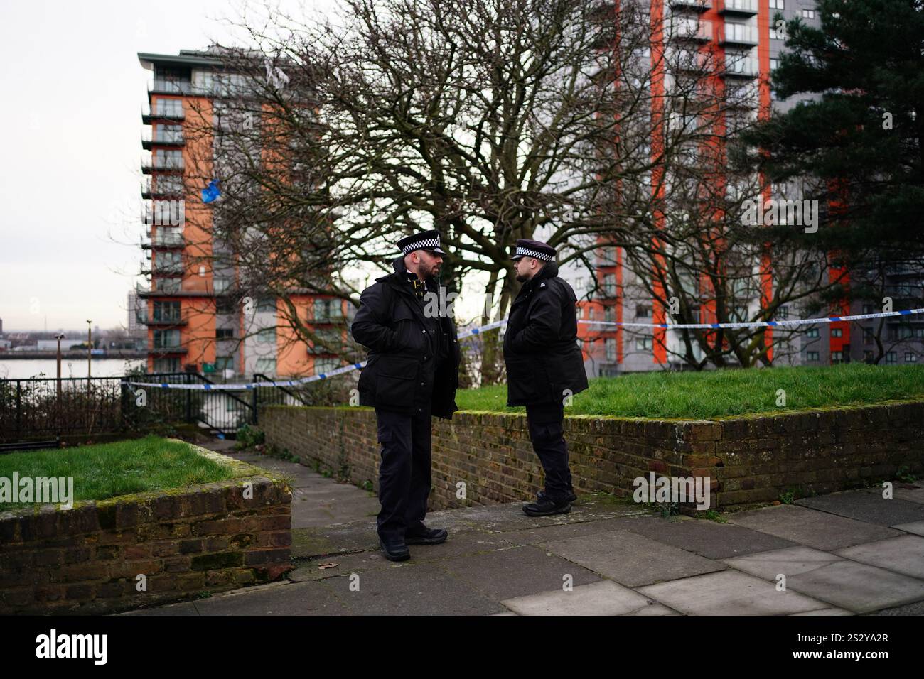 Police officers on Woolwich Church Road in Woolwich, south London ...