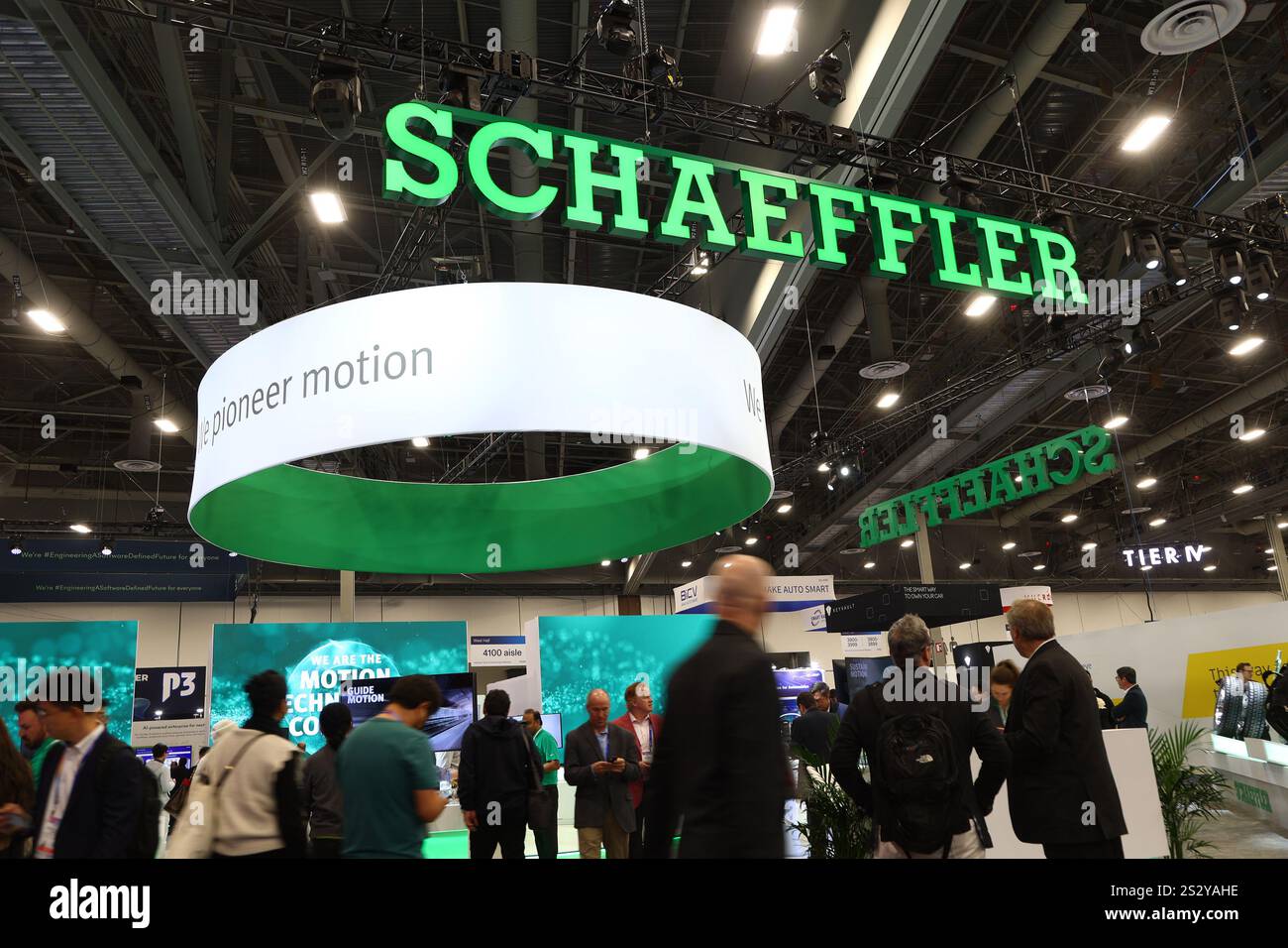 Las Vegas, United States. 07th Jan, 2025. Attendees walk by the ...