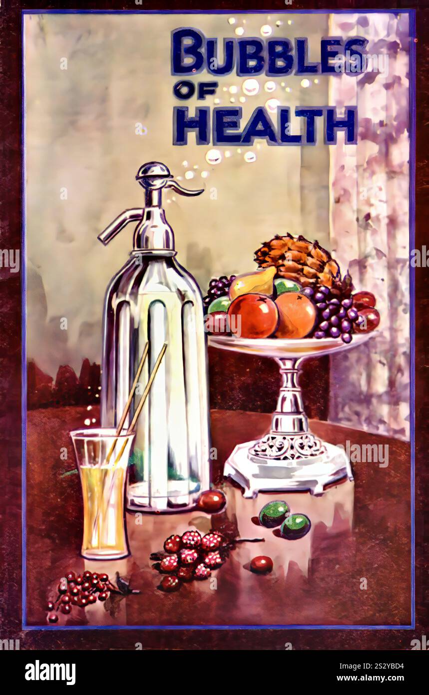 Bubbles of Health - Vintage Victorian Era advertising poster Stock ...