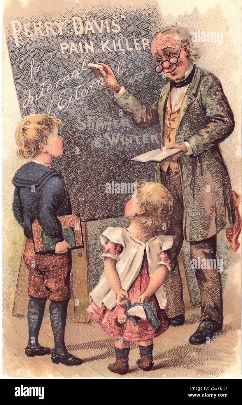 Perry Davis Pain Killer - Vintage Victorian Era advertising poster ...