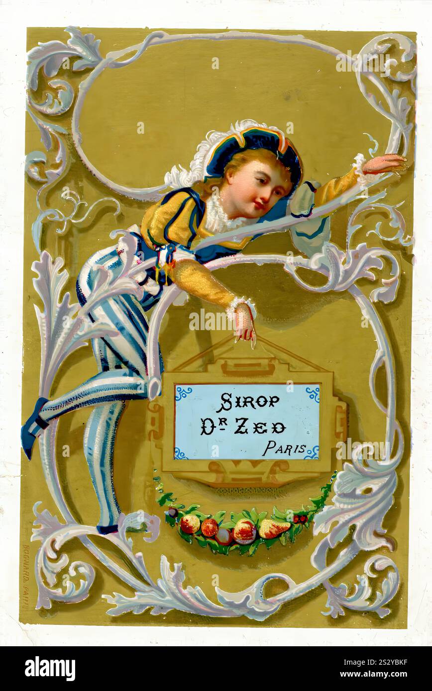 Sirop Dr Zed, Paris Boy In Blue Hat] - Vintage Victorian Era ...