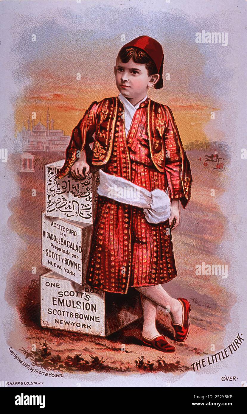 Scott's Emulsion the little Turk - Vintage Victorian Era advertising ...