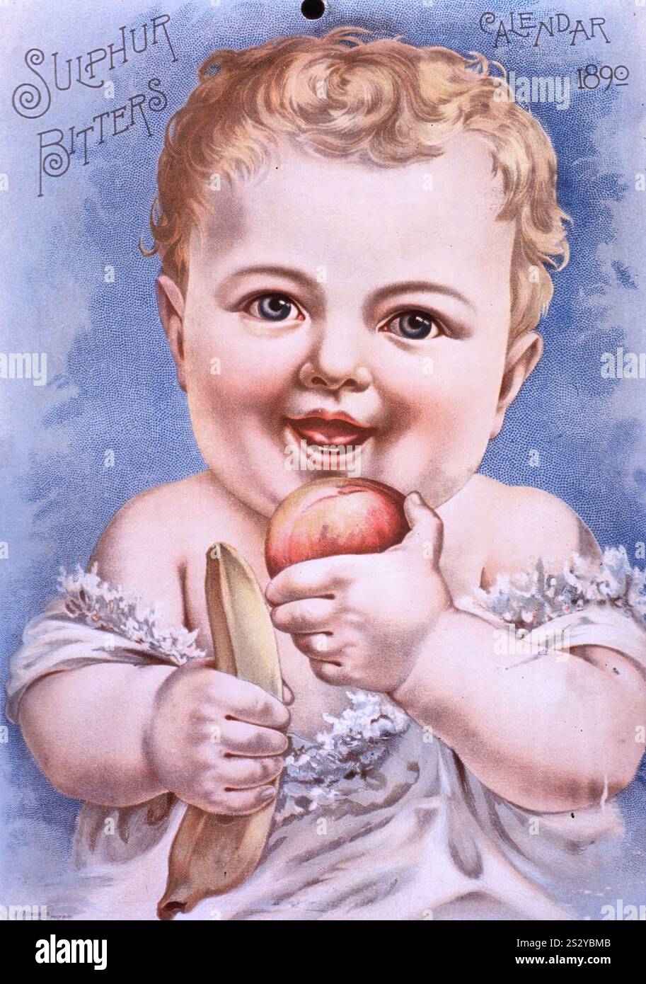Sulphur Bitters Calendar 1890 - Vintage Victorian Era advertising ...