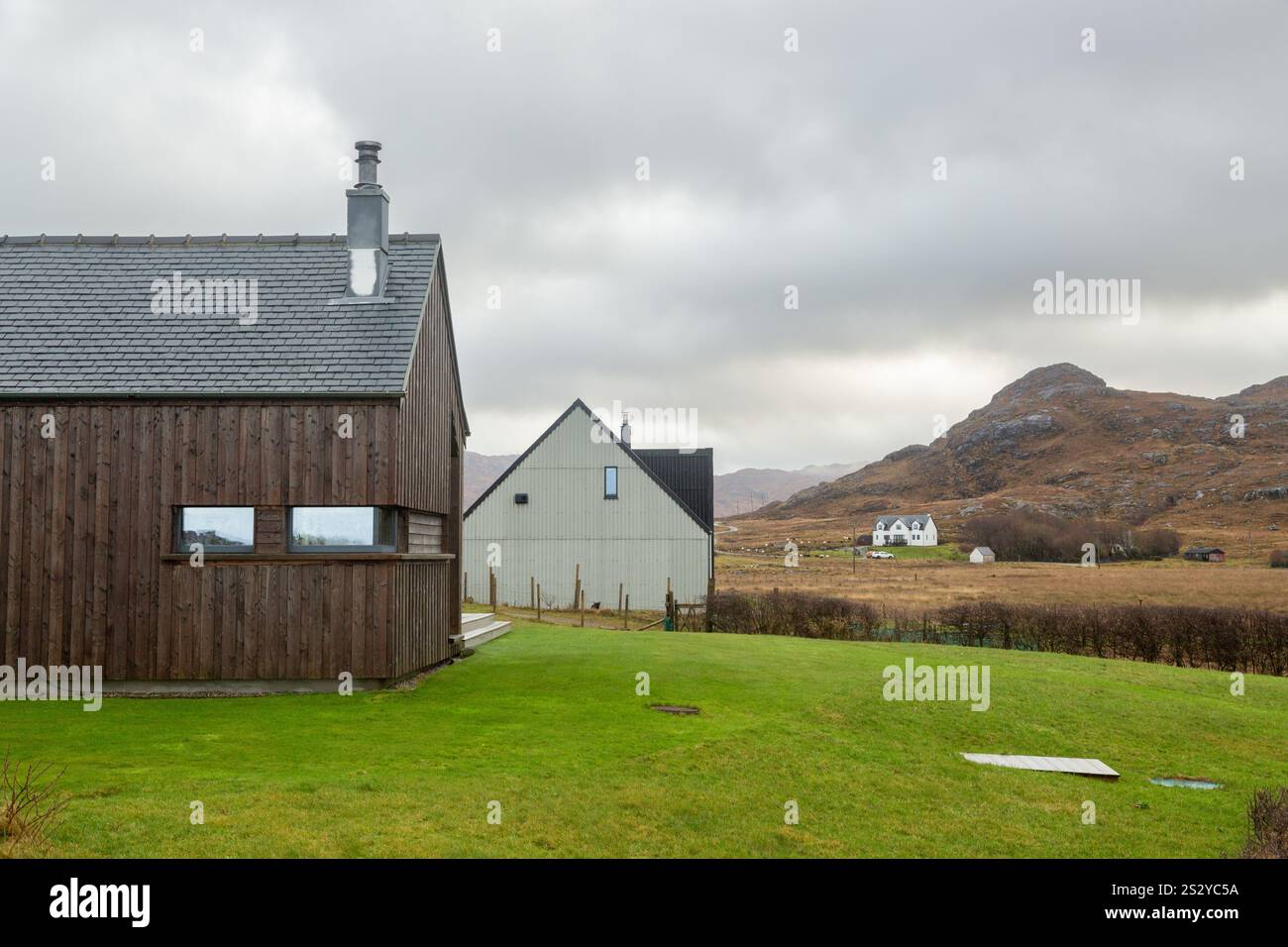 Exterior of a modern house Sanna Bay, Ardnamurchan, Lochaber, Highland ...