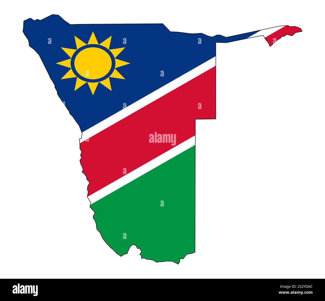 Namibia outline map hi-res stock photography and images - Alamy