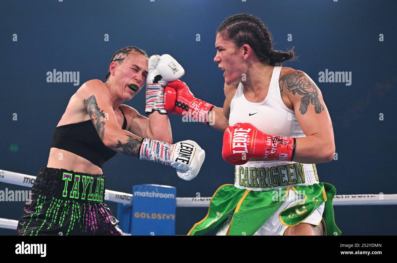 Gold Coast, Australia. 08th Jan, 2025. Shauna Browne (right) Taylah ...