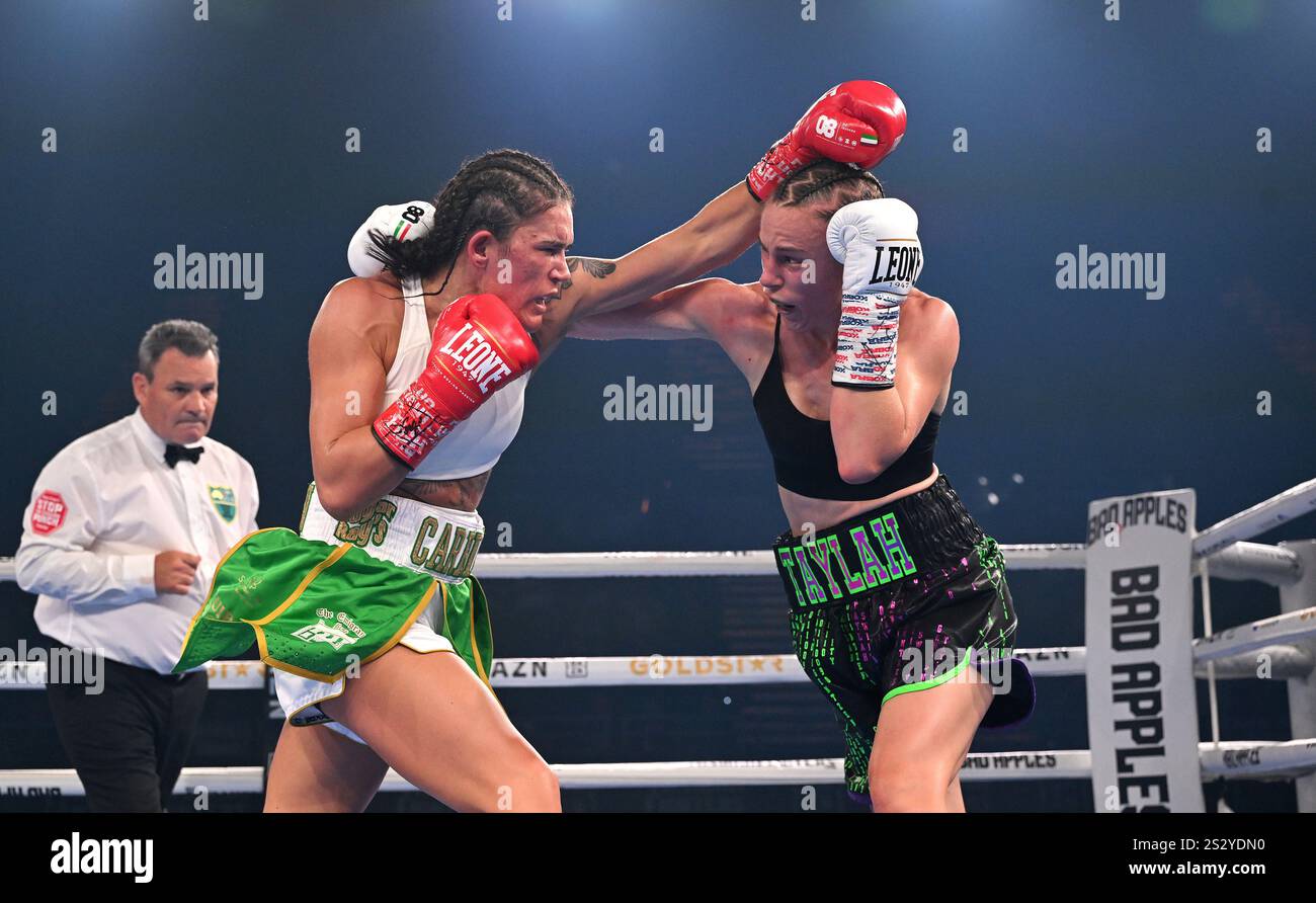 Gold Coast, Australia. 08th Jan, 2025. Shauna Browne (left) and Taylah ...