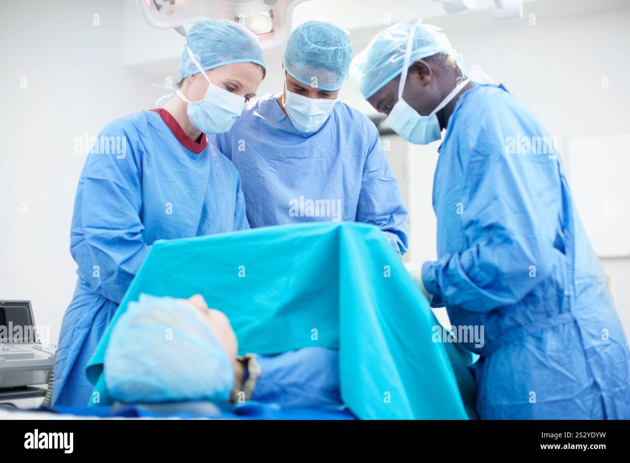 Surgery, hospital and doctors collaboration in operating room for ...