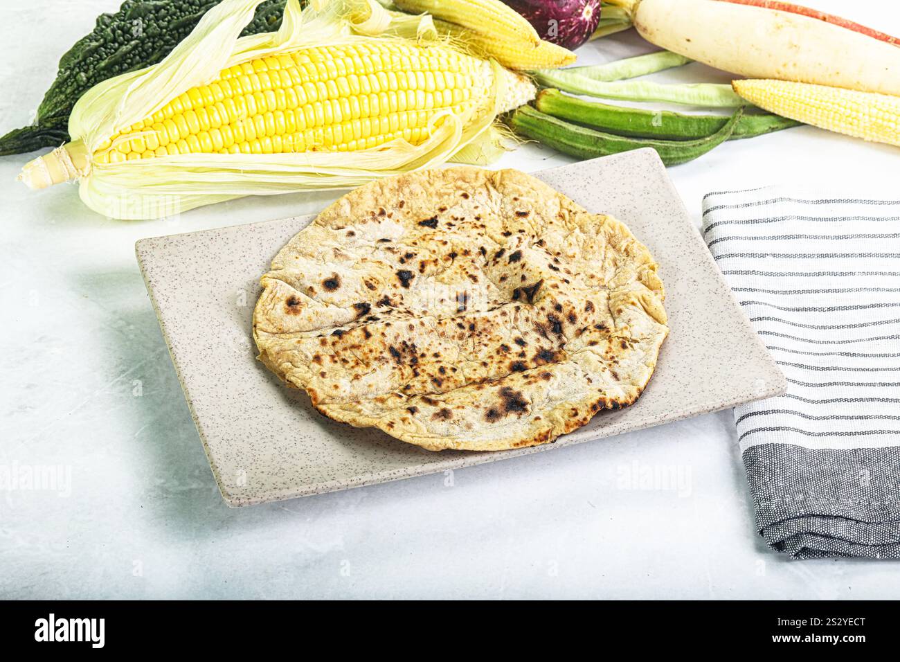 Indian traditional homemade tandoori bread - Roti Stock Photo - Alamy