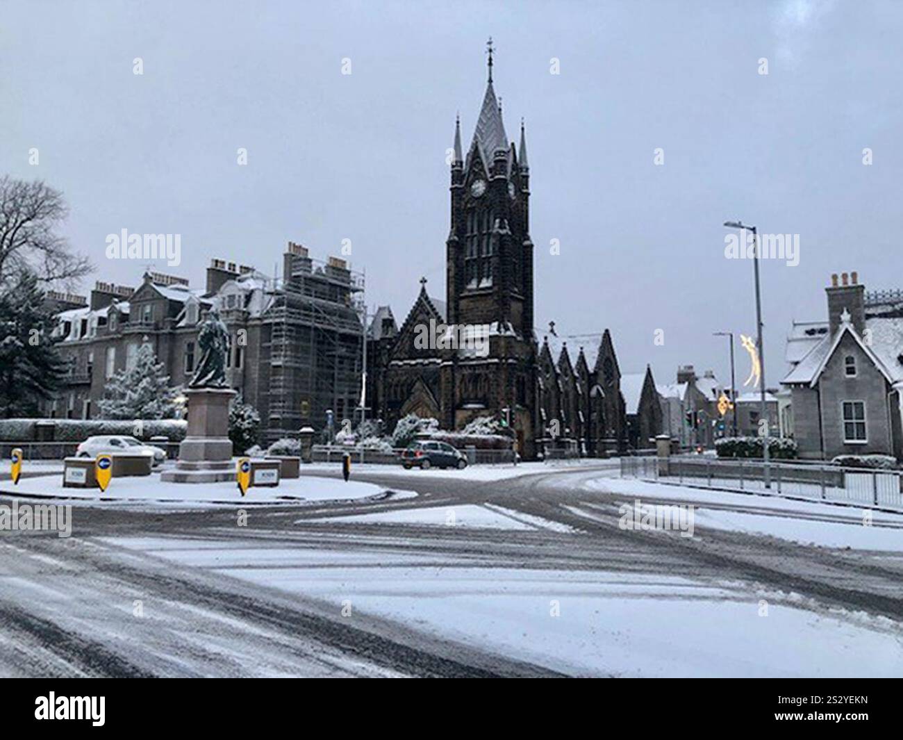 Wintry conditions in Aberdeen. Weather warnings for snow and ice are in ...