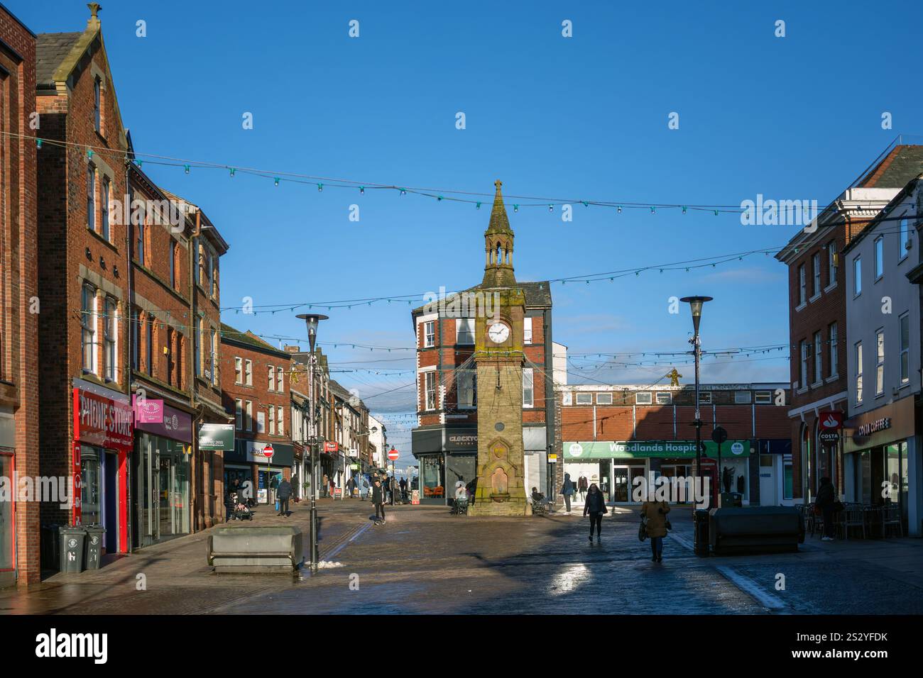 Ormskirk clock tower Lancashire. The Clock Tower stands where Aughton ...