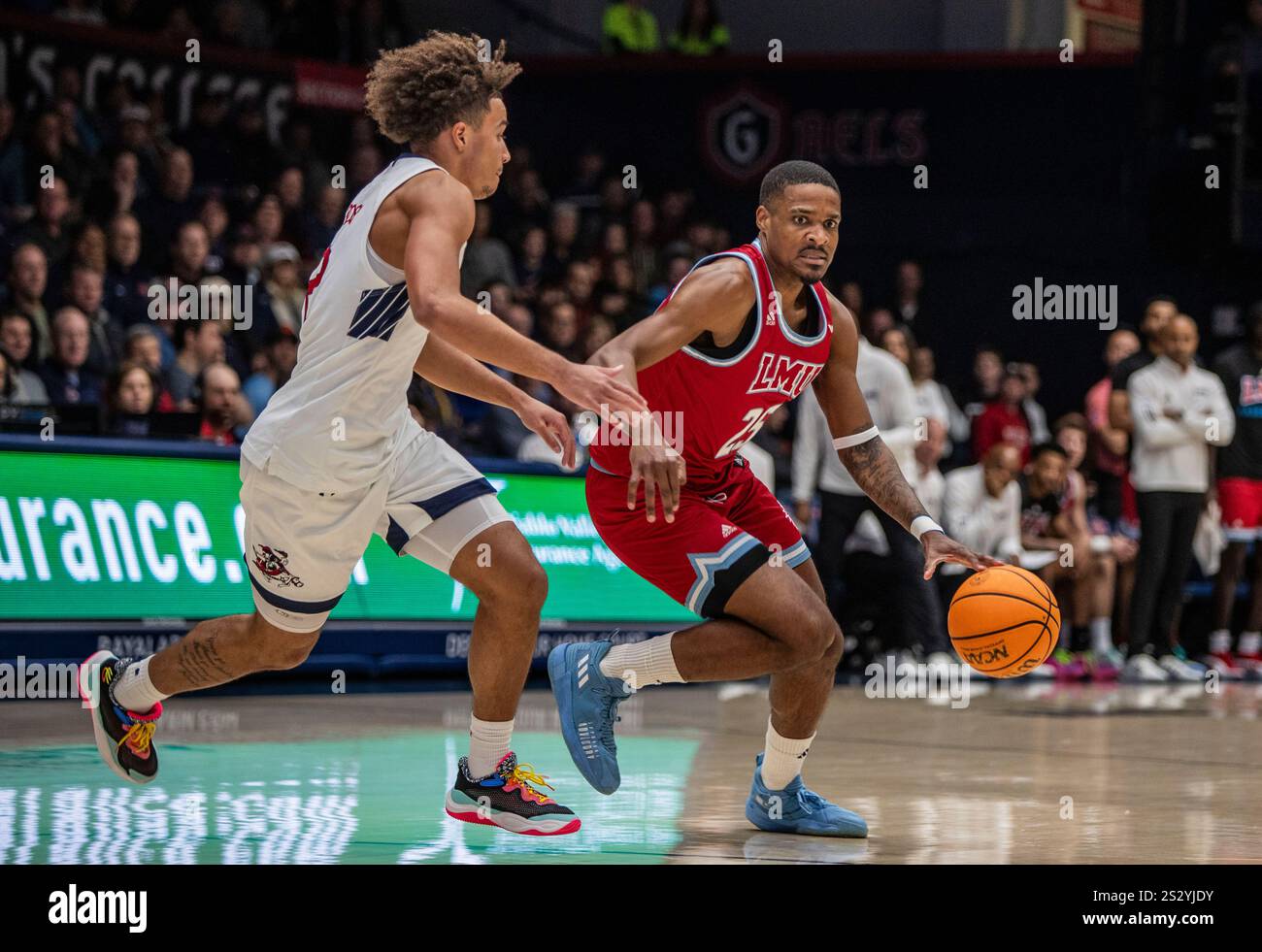 Moraga CA, U.S.A. January 07 2025 Loyola forward Caleb Stone-Carrawell ...