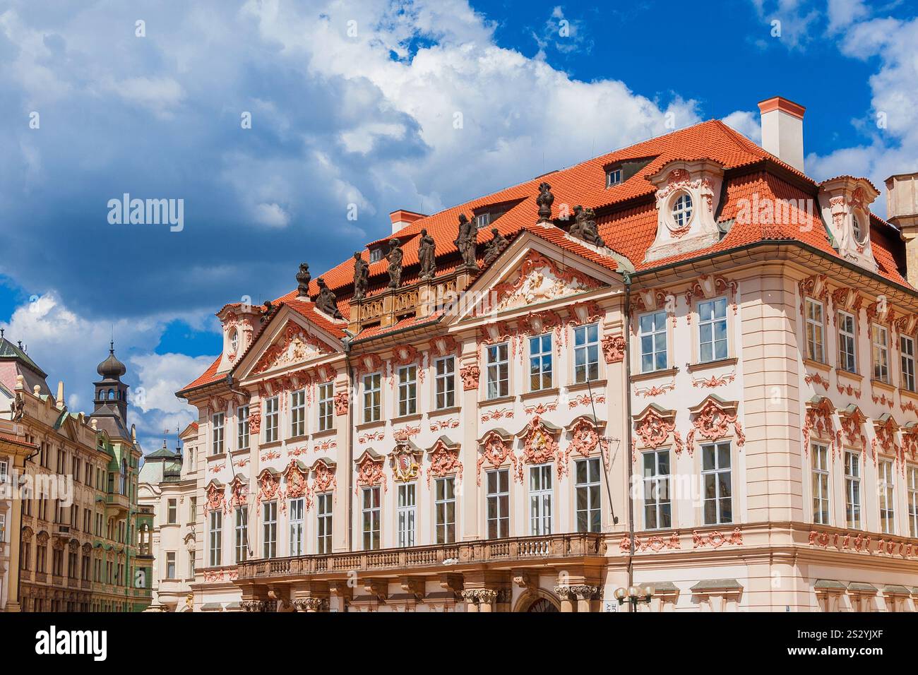 Kinsky Palace in Old Town Square, part of Nation Gallery Prague Stock ...