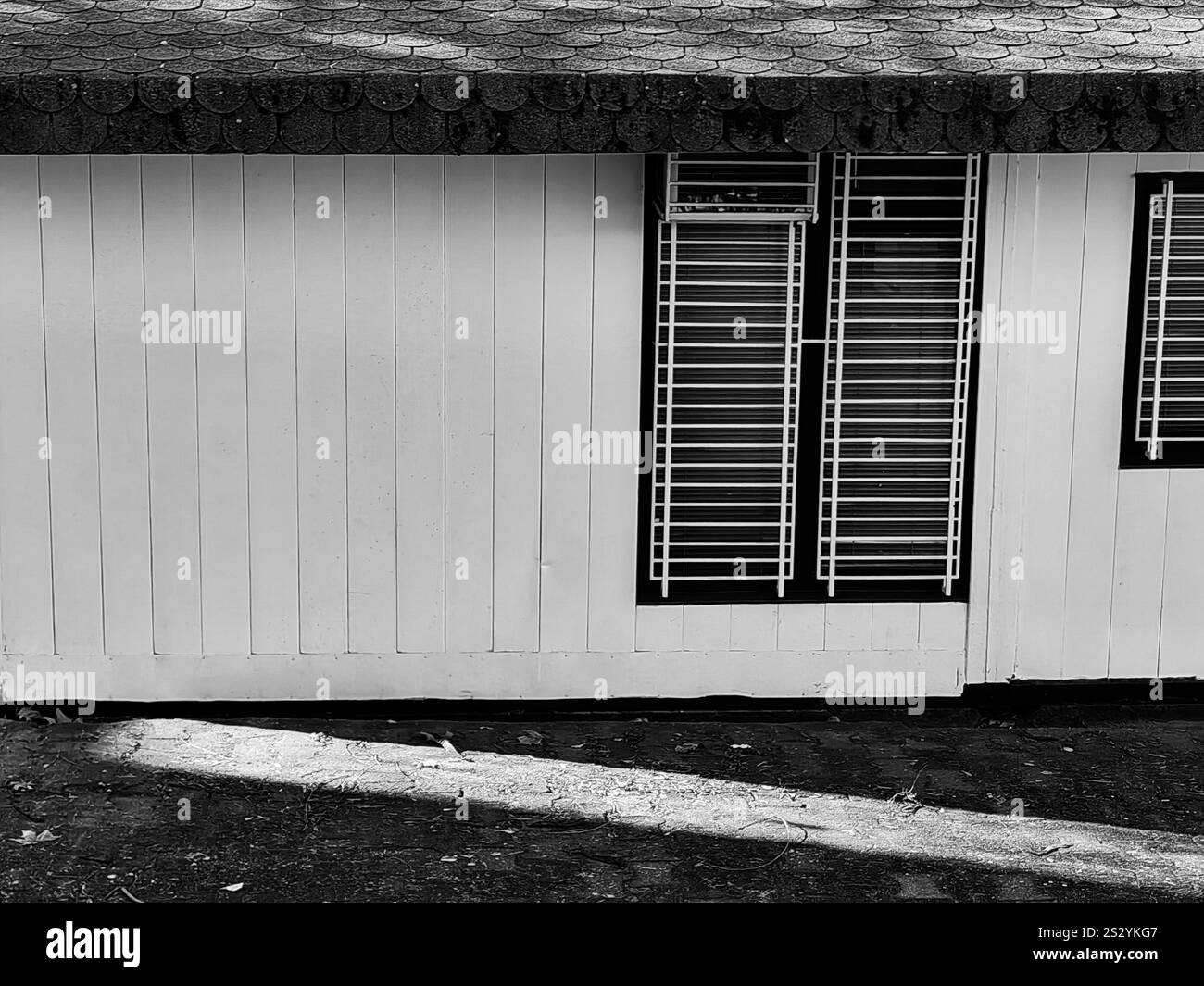Morning Light on concrete floor . Windows frame in the shadows Stock ...