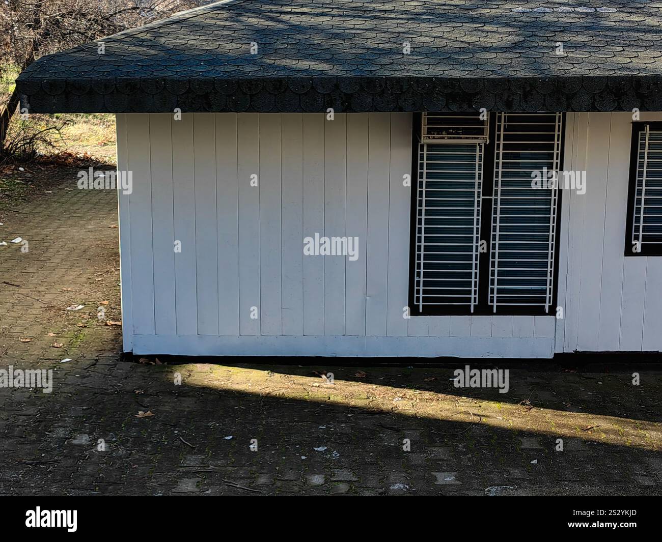 Morning Light on concrete floor . Windows frame in the shadows Stock ...