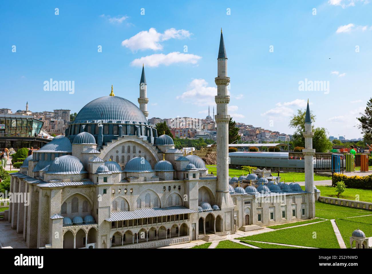 Model of Suleymaniye Mosque in Miniaturk Park in Istanbul. Istanbul ...