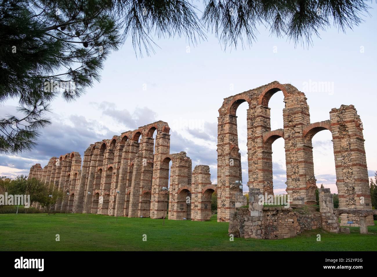 Aqueduct of the Miracles, national monument in Mérida, Spain Stock ...