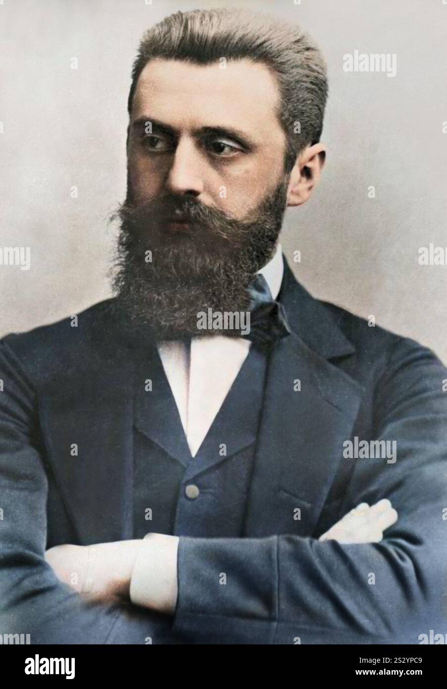 Theodor Herzl (1860-1904) Austro-Hungarian Jewish journalist, lawyer, writer, playwright and ...