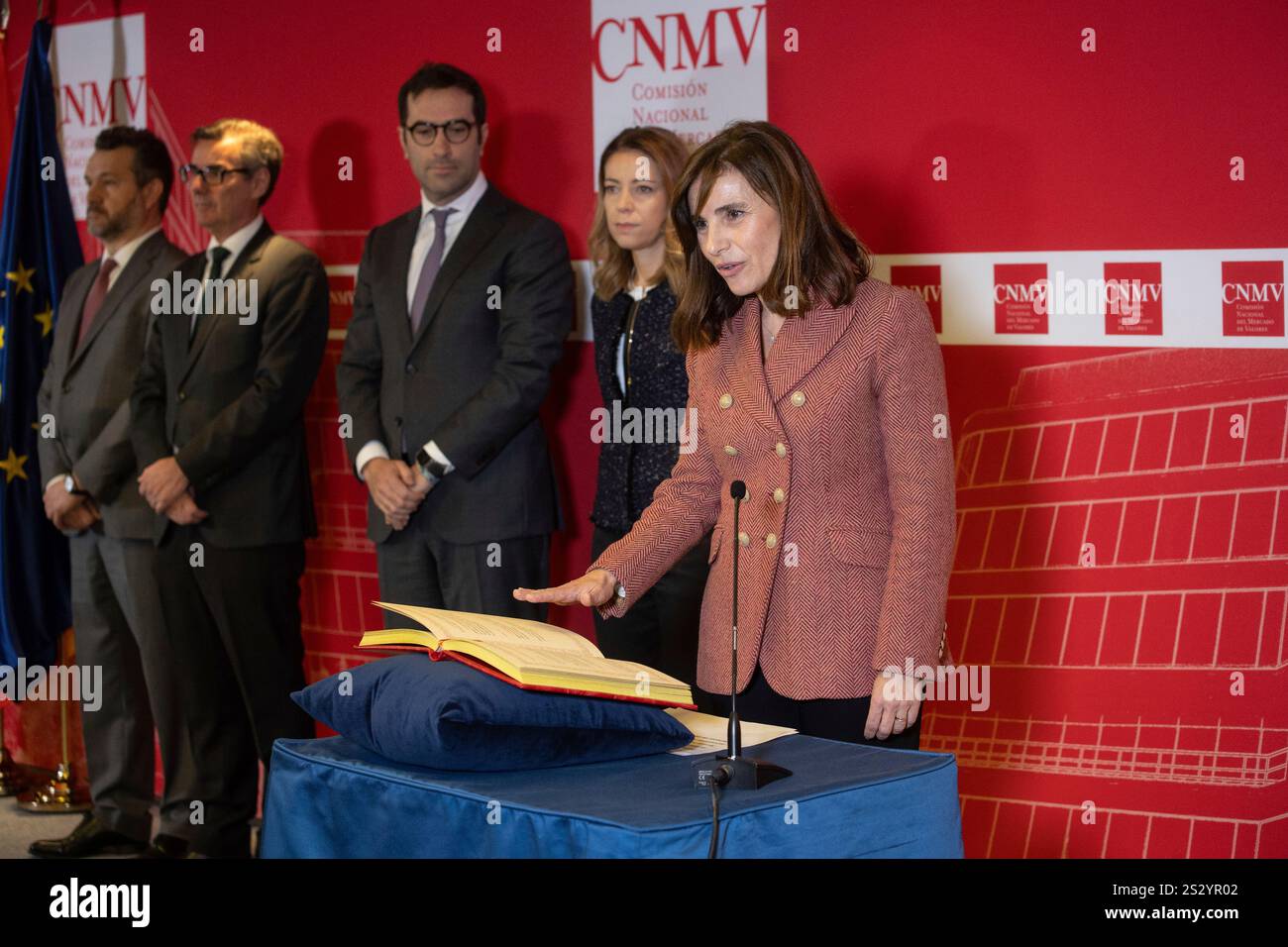 The vice-president of the CNMV, Paloma Marín, speaking during the ...