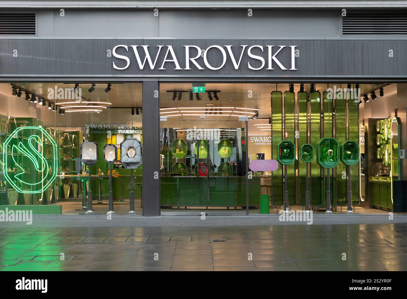 London, Uk - October 19, 2024 - The window of the Swarovski store on ...
