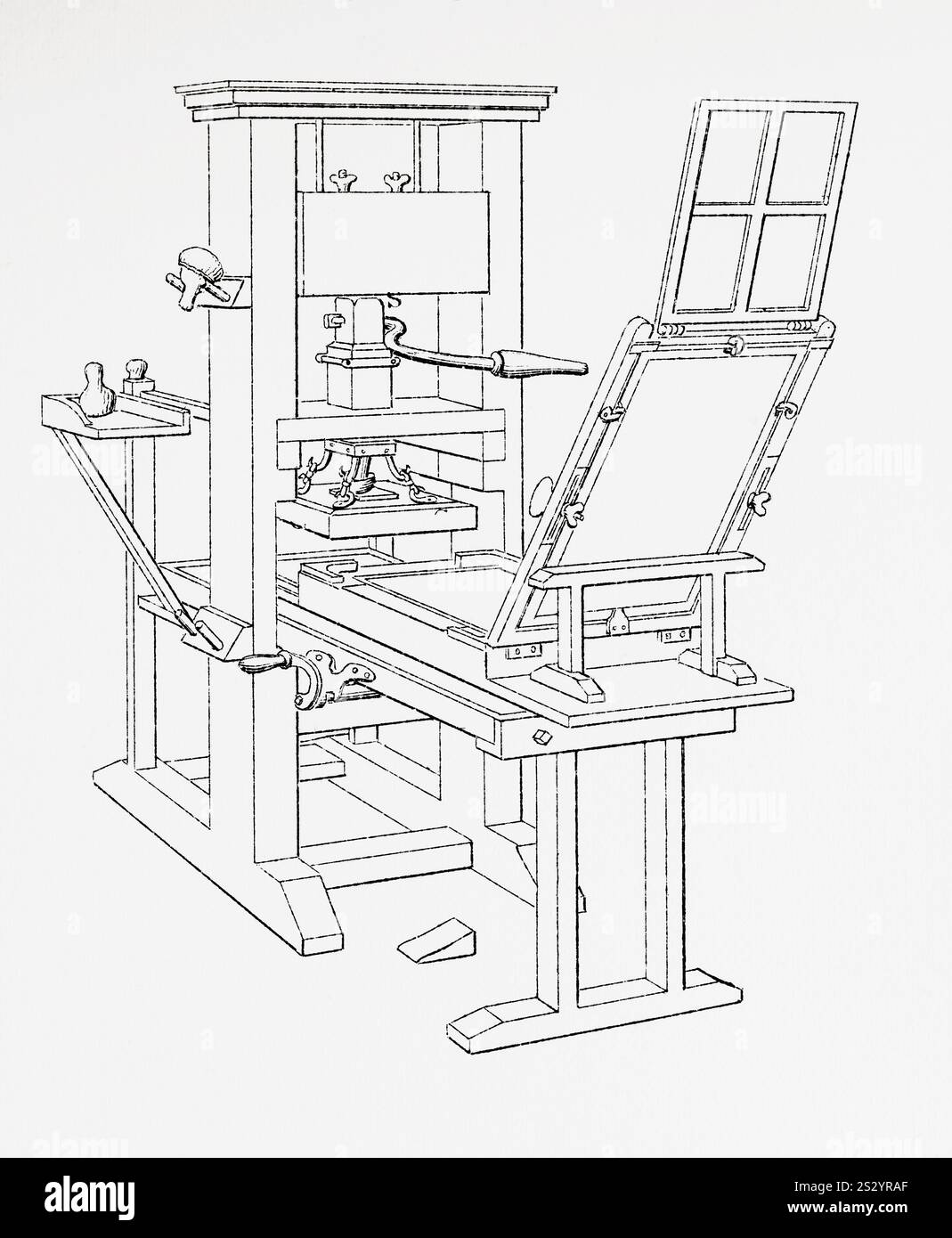 Old printing machine hi-res stock photography and images - Alamy