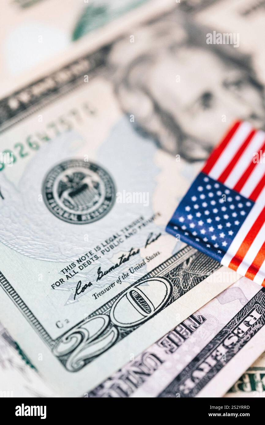 20 dollar bill macro hi-res stock photography and images - Alamy