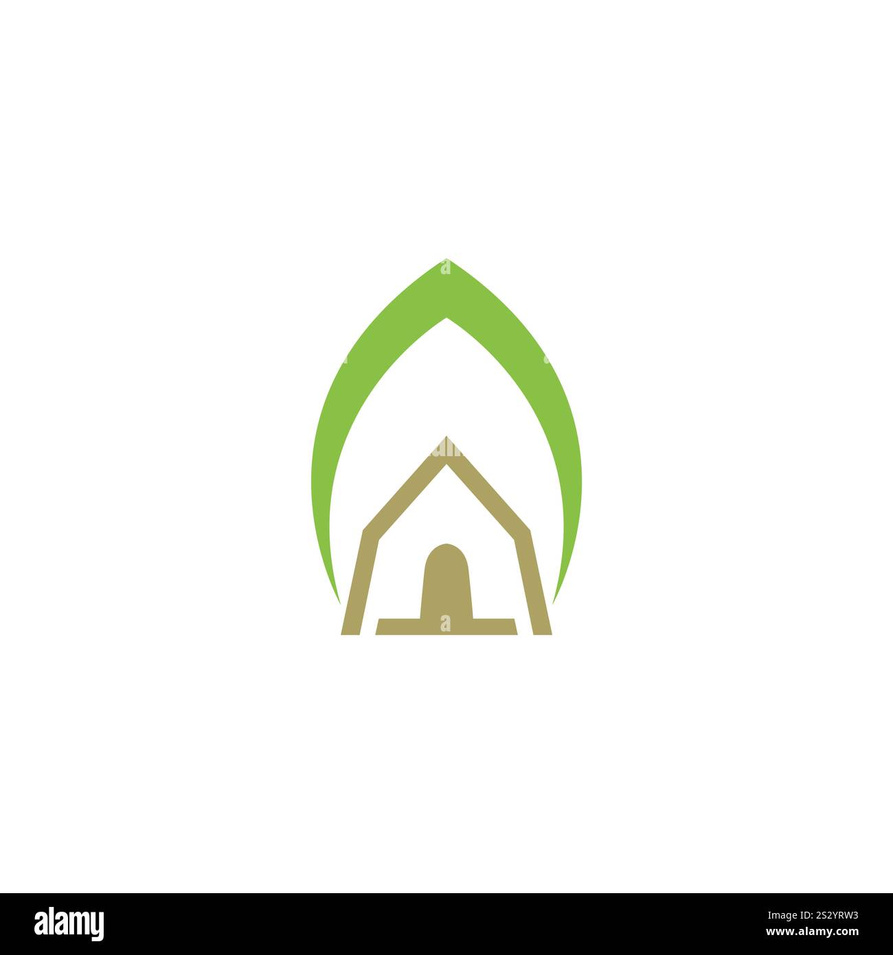 Leaf Home Logo Vector. Nature House Icon Stock Vector Image & Art - Alamy