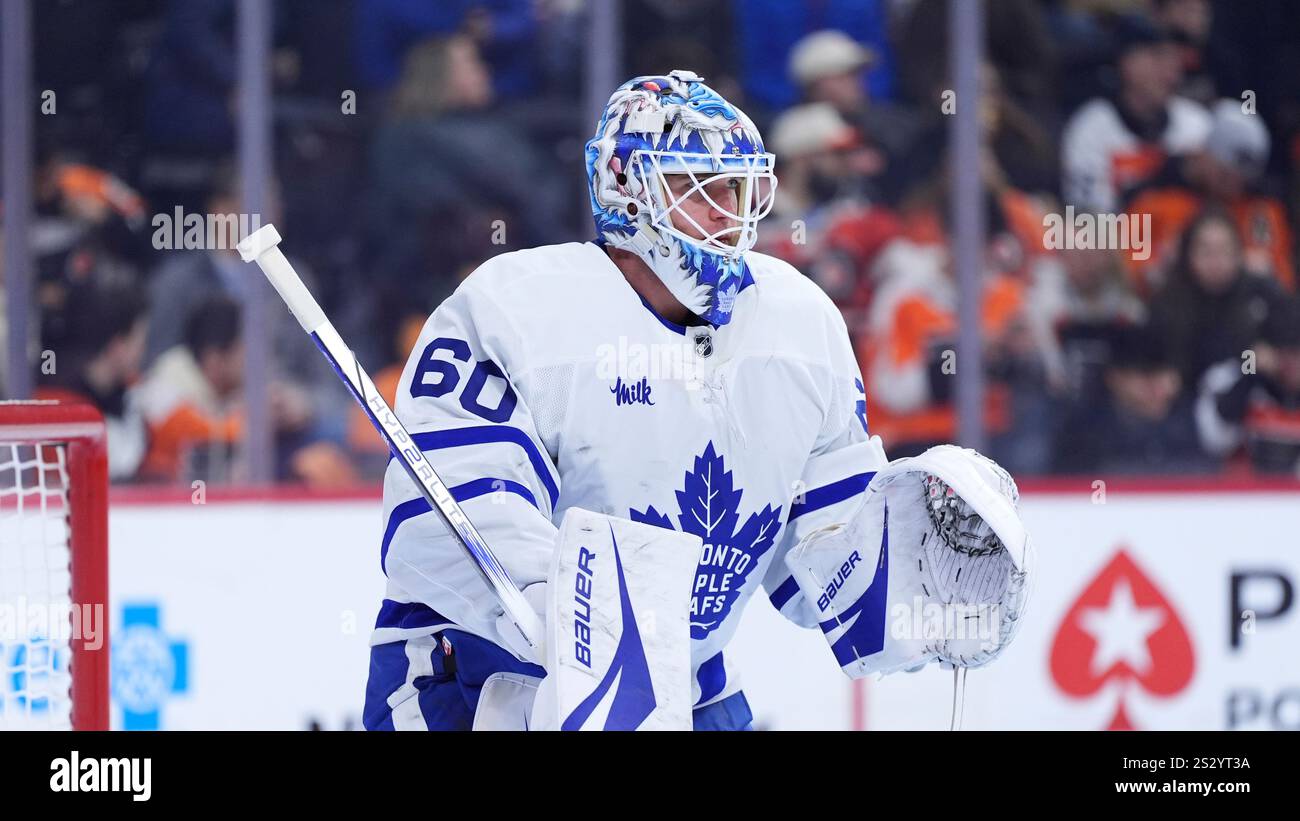 Toronto Maple Leafs' Joseph Woll plays during an NHL hockey game ...