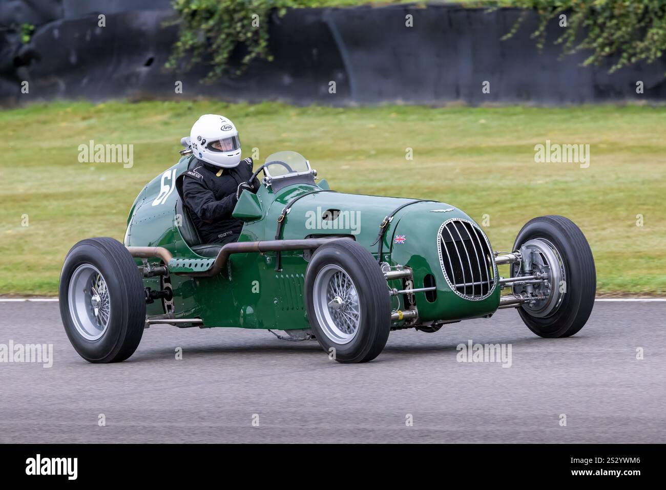 Ian Baxter in his 1937 Alta 61 IS during the Goodwood Trophy race at ...