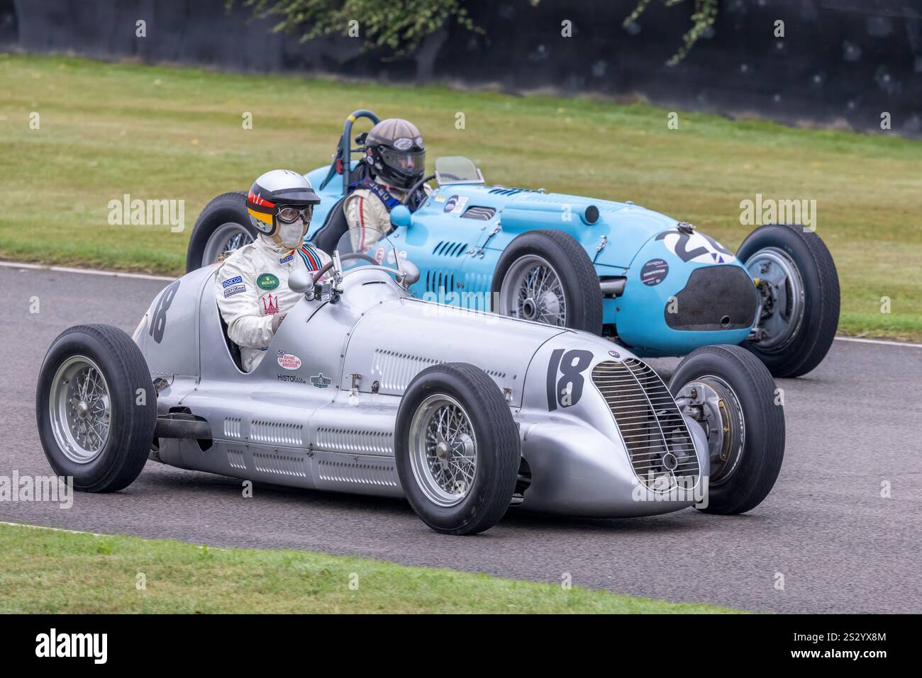 Markus Neisius in his 1938 Maserati 6CM during the Goodwood Trophy race ...