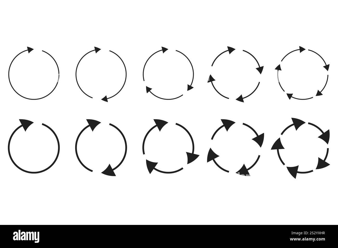 Circle arrows icon. Circular flow symbol. Rotating motion graphic ...