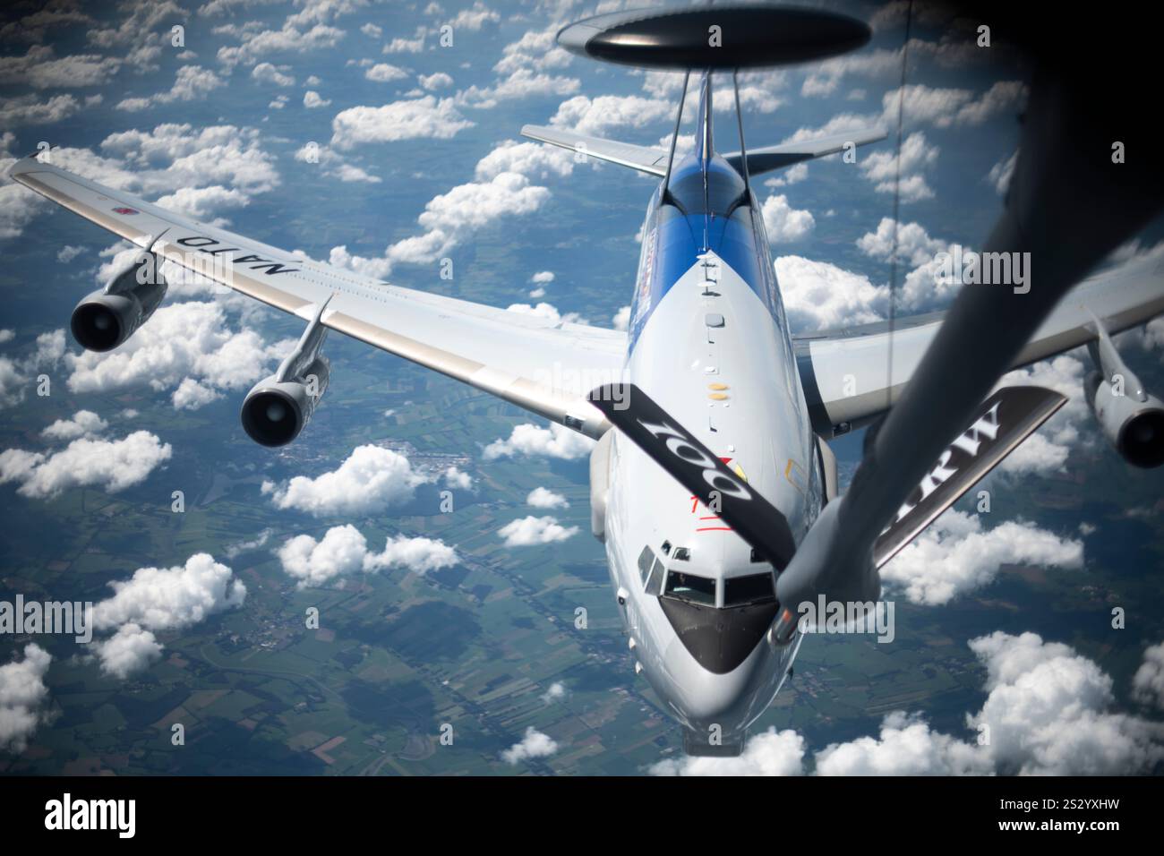 A NATO E-3 Sentry from Geilenkirchen NATO Air Base approaches a U.S ...