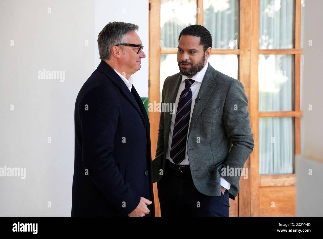 Vox secretary general, Ignacio Garriga (right), next to Vox spokesman ...