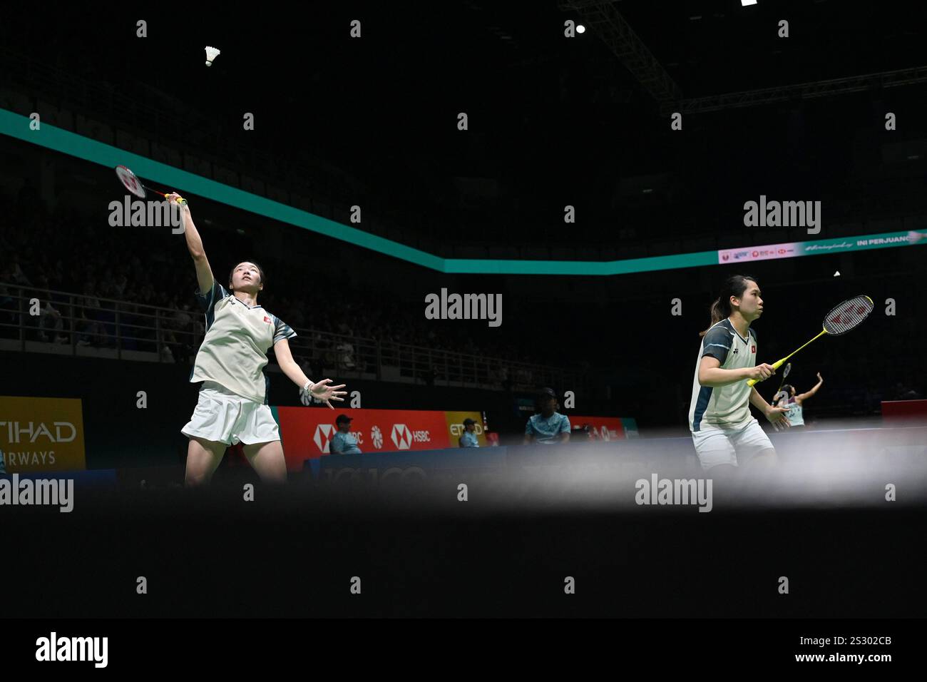 KUALA LUMPUR, Jan. 8, 2025 (Xinhua) -- Fan Ka Yan (L)/Yau Mau Ying ...